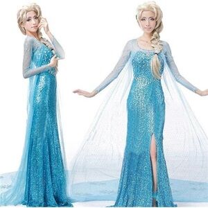 Dresses | Womens Princess Elsa Dress Costume | Poshmark